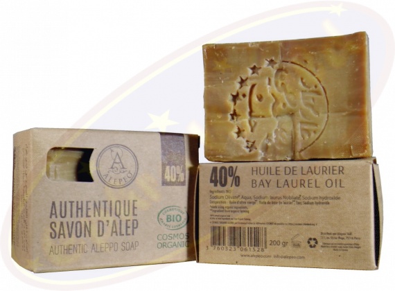 Aleppo Seife Authentisch Original mit 40% Lorbeeröl 200g