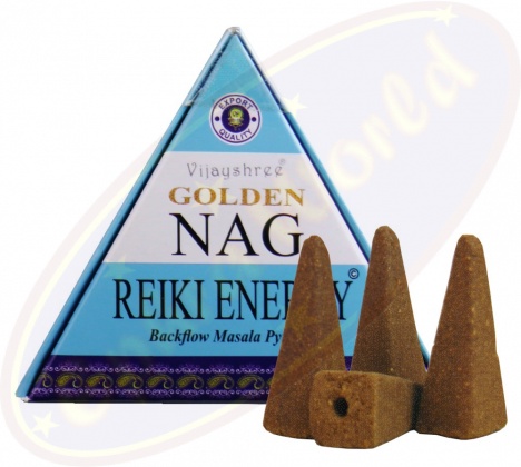 Vijayshree Golden Nag Reiki Energy Rückflussräucherkegel